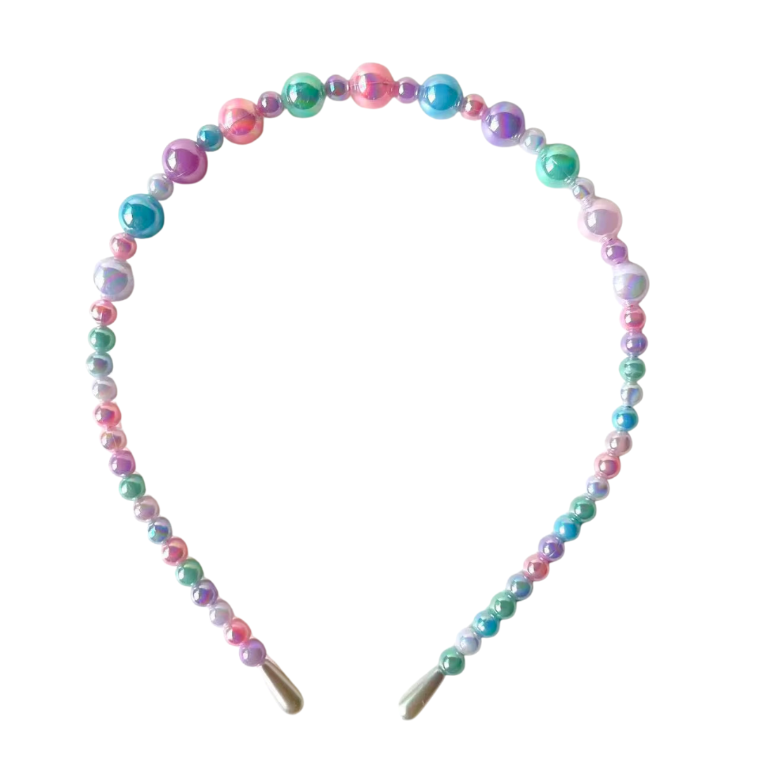 Pastel Rainbow Pearl headband – Poppet Locks