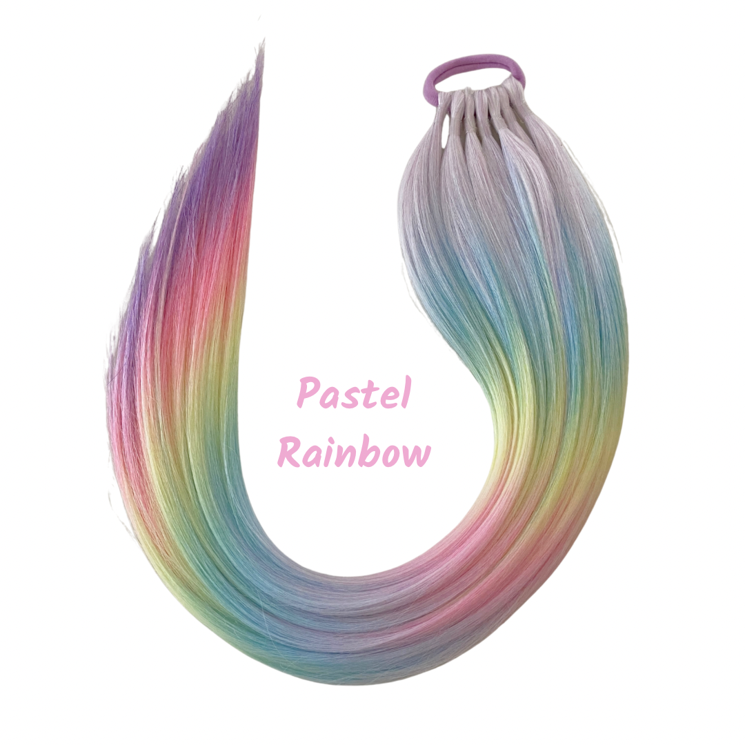 Ultra Straight Pony - Pastel Rainbow - 24” – Poppet Locks