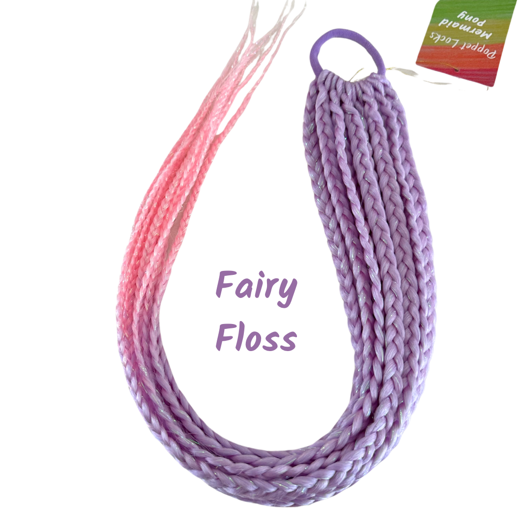Mermaid Pony - Fairy Floss tinsel - 24 Inch – Poppet Locks