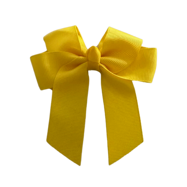 Yellow Bow Clip - 9cm – Poppet Locks