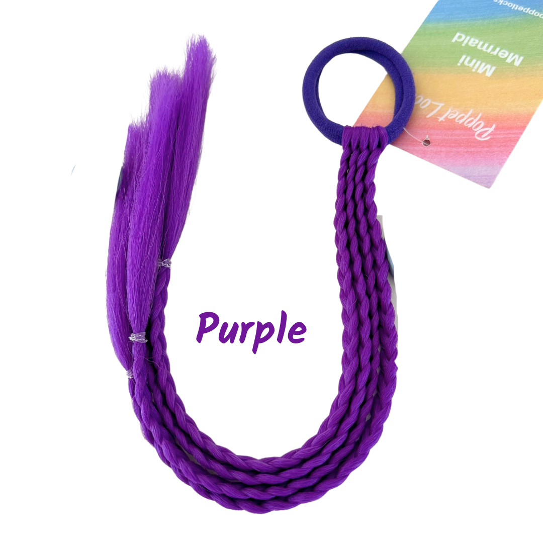 Mini Mermaid Ponytail - Purple 12" – Poppet Locks