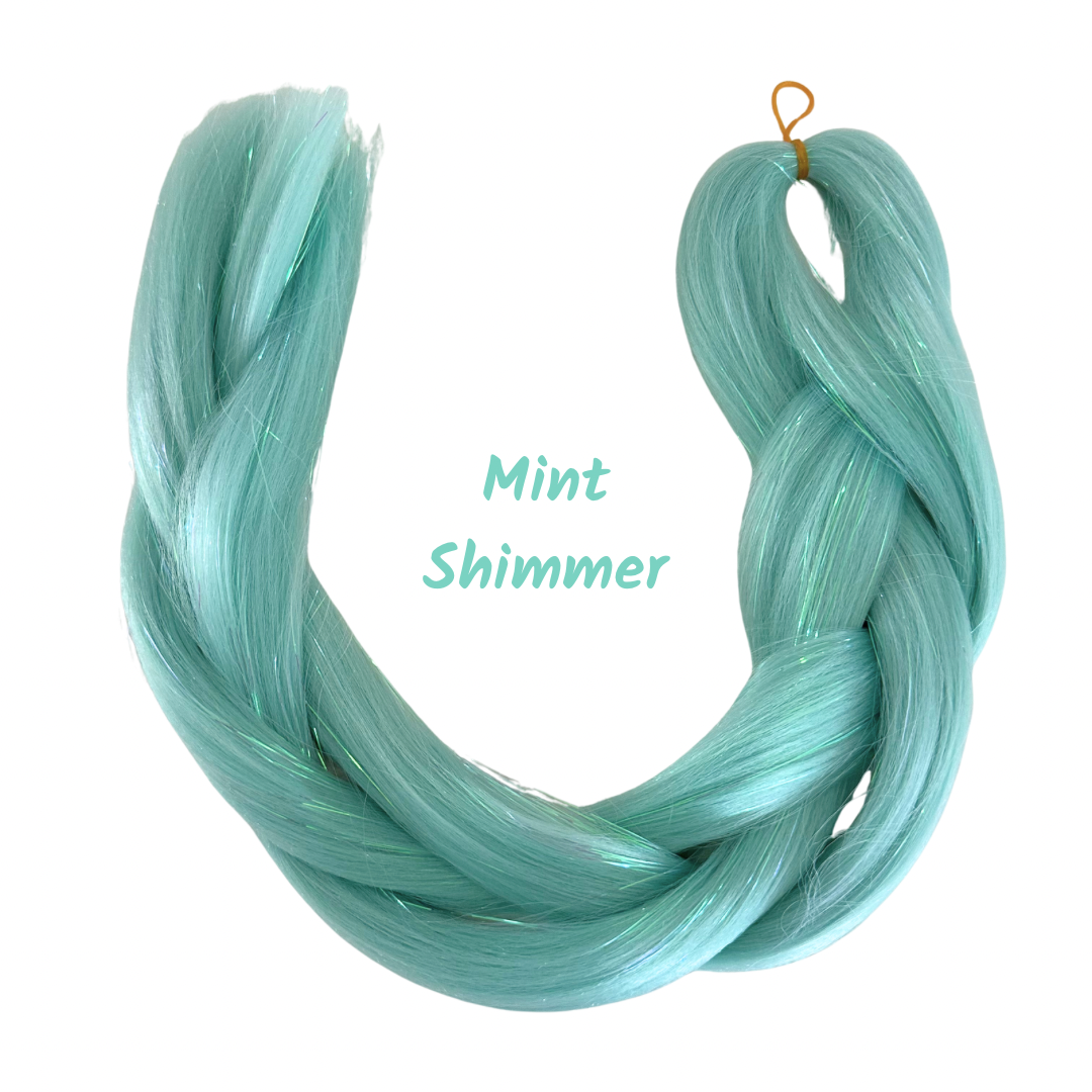 Mint Shimmer Braiding hair - 24 Inch - 100g – Poppet Locks