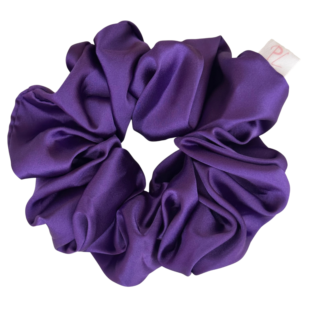 Purple XL Satin Scrunchie – Poppet Locks
