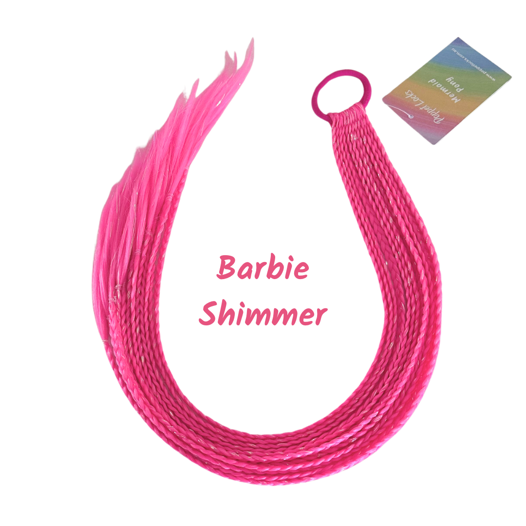 Long Mermaid Ponytail - Barbie Shimer - 24" – Poppet Locks