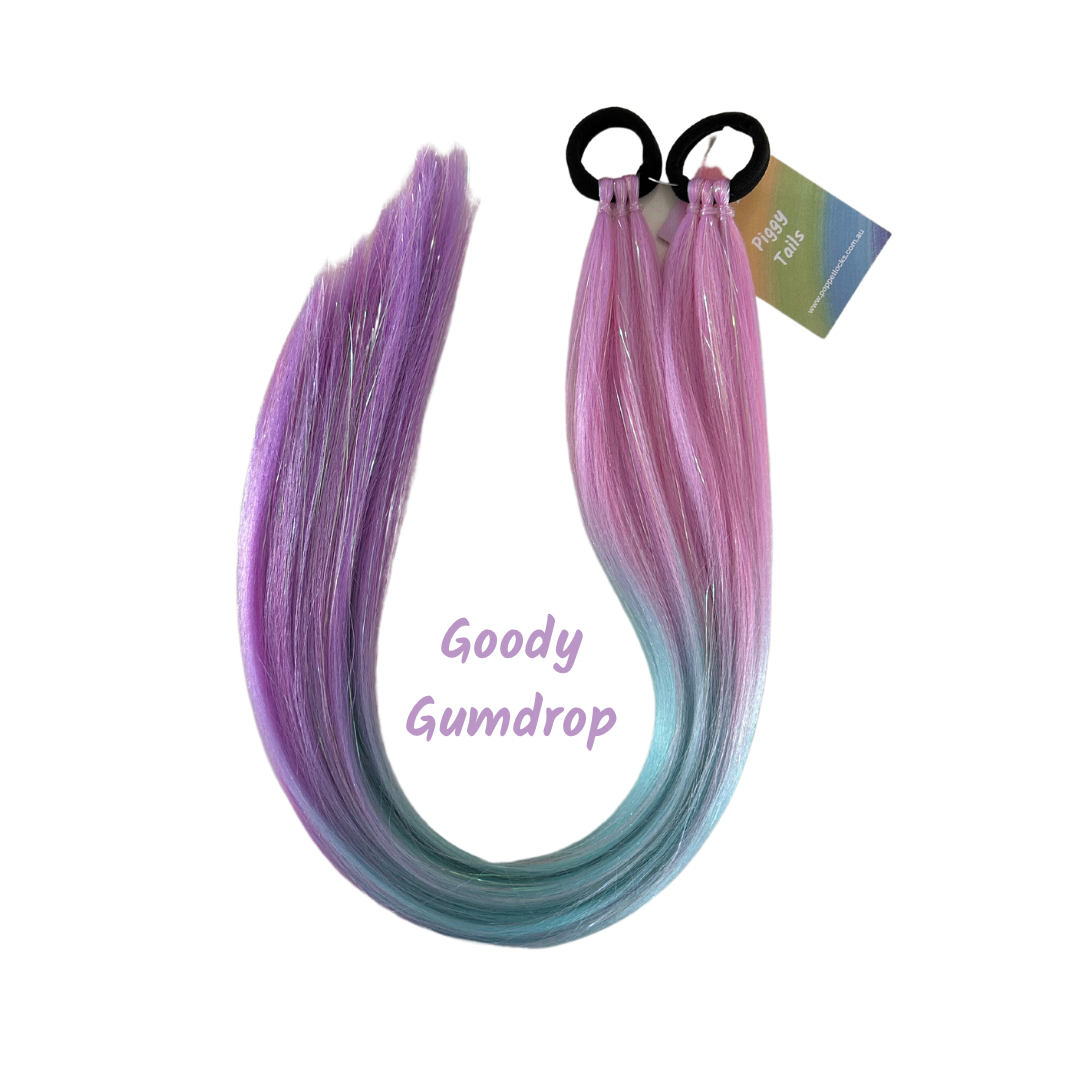 Unicorn Piggy tails - Goody Gumdrop - 26" – Poppet Locks